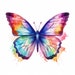 Watercolor Rainbow Butterfly Clipart 20 Printable High Quality Jpgs ...