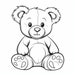Teddy Bear Simple Coloring Pages 50 Printable Digital Downloads - Etsy