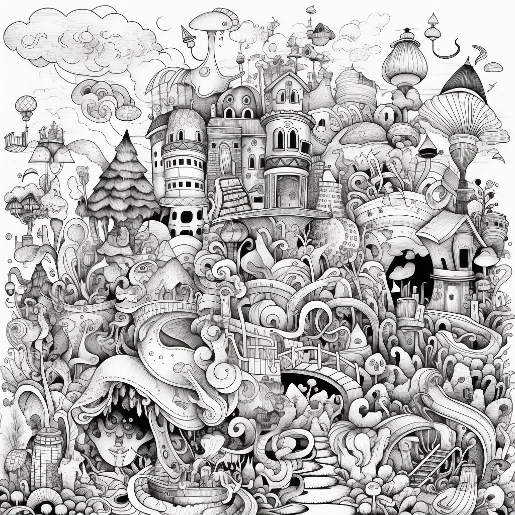 Fantasy Magical Adult Coloring Pages 30 Printable Digital Downloads. - Etsy