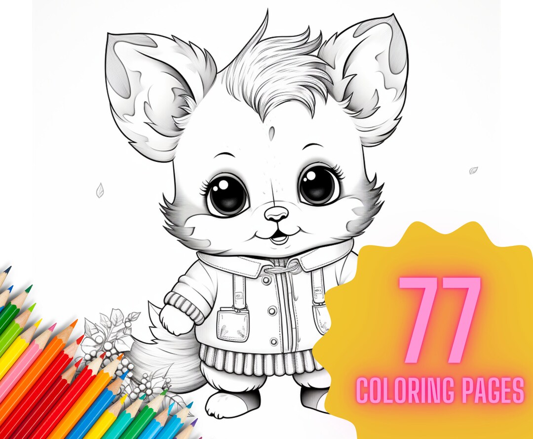 Baby Animals Costume Clothing Adult Coloring Pages 77 Printable Digital ...
