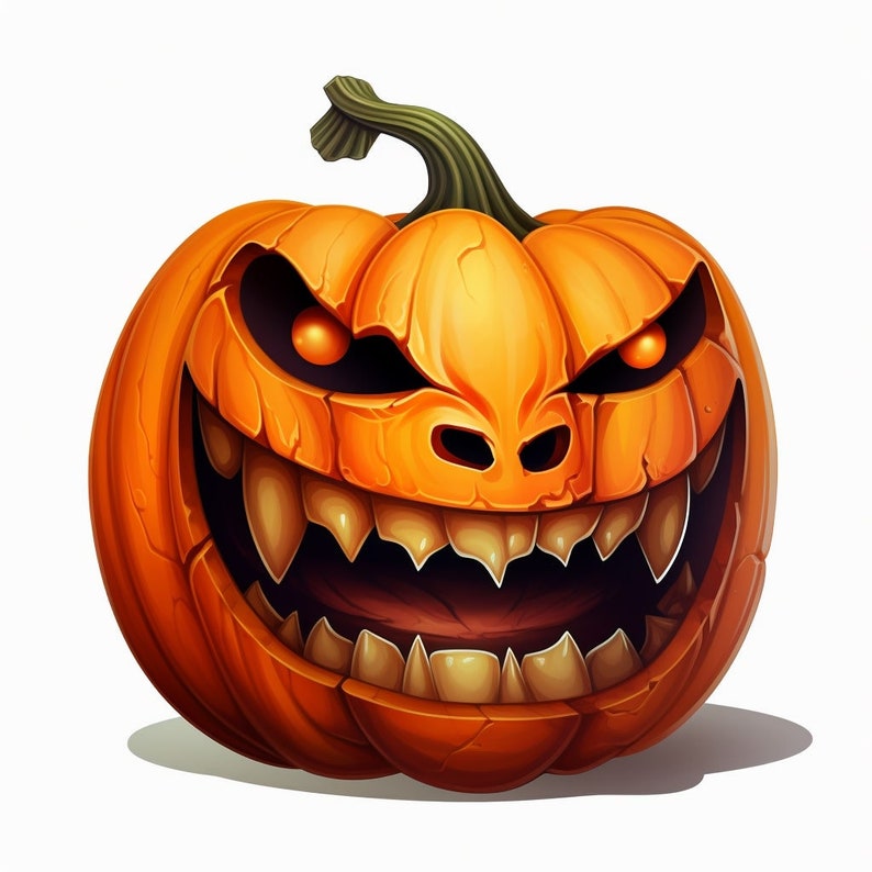 Jack O Lantern Funny Scary Clipart 20 Instant Digital Downloads ...
