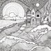 50 Boho Abstract Beach Theme Adult Coloring Page Digital Downloads - Etsy