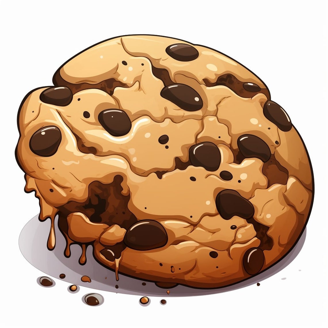 Graffiti Chocolate Chip Cookie Clipart 20 Printable High Quality Jpgs ...