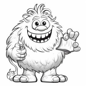 Monster Coloring Book Friendly Funny Printable 50 Digital Downloads - Etsy