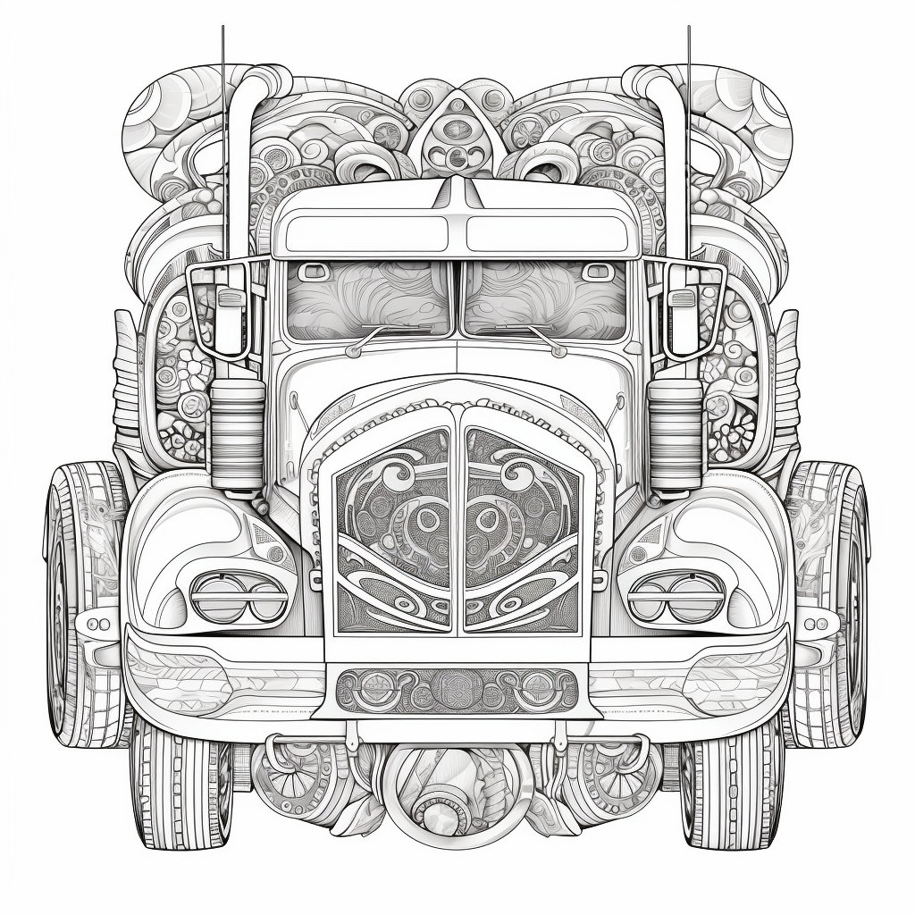 30 Vintage Car Truck Automobile Mandala Adult Coloring Pages Book - Etsy