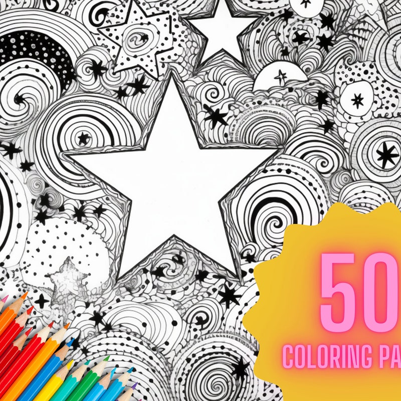 Celestial Coloring Page - Etsy