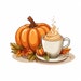 Pumpkin Spice Coffee Latte Clipart Art Printable 20 High Quality Jpgs ...