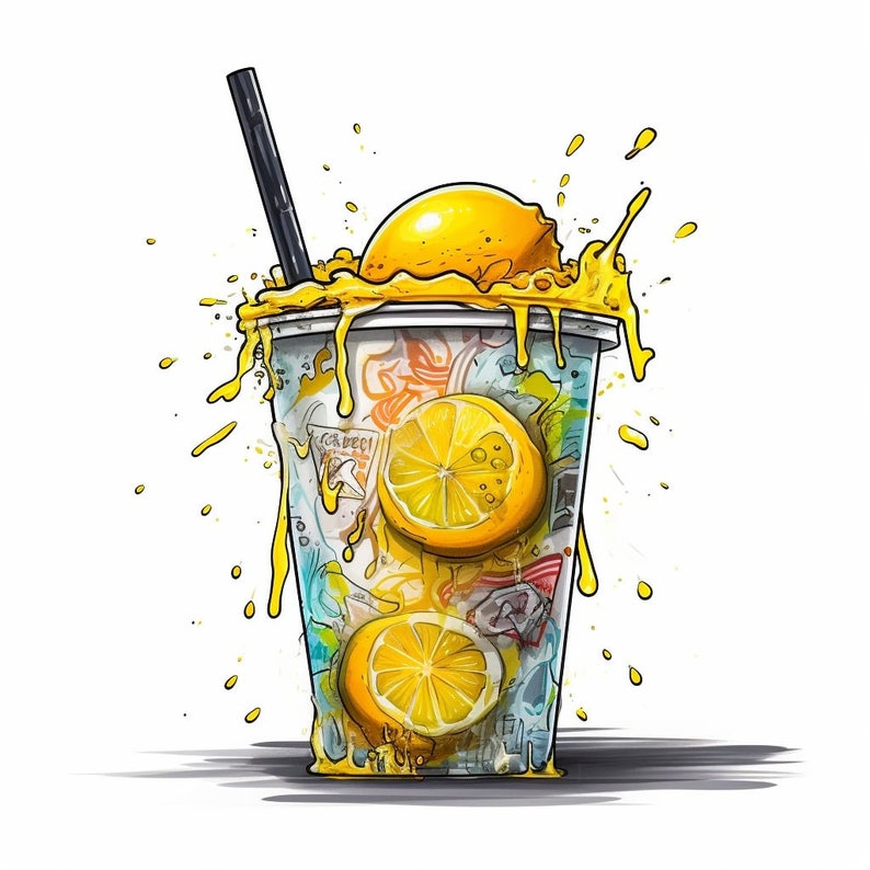 14 Graffiti Lemonade Artistic Clipart Digital Downloads - Etsy
