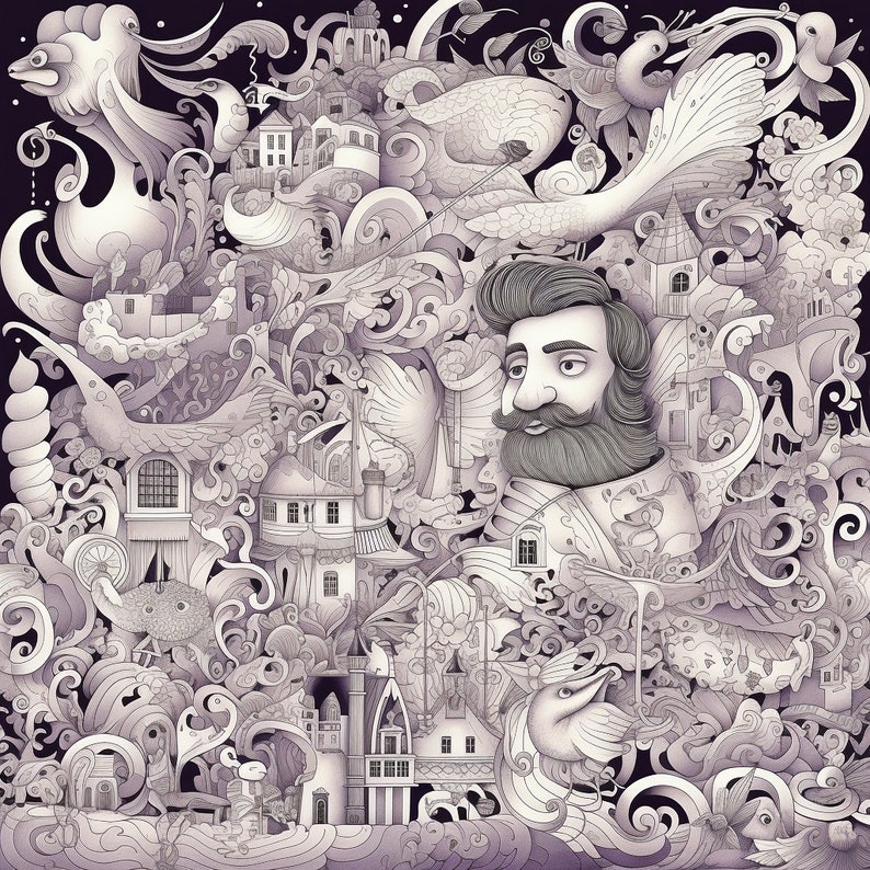 Fantasy Magical Adult Coloring Pages 30 Printable Digital Downloads. - Etsy