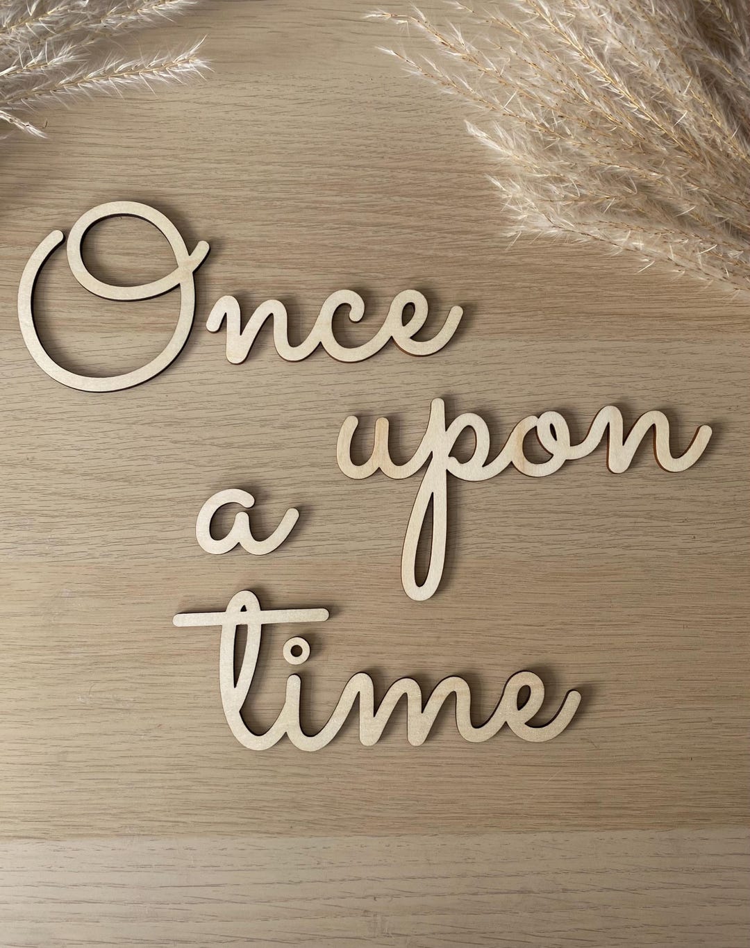 Once Upon A Time Wall Sign. Wooden Nursery Baby Bedroom Quote Sign ...