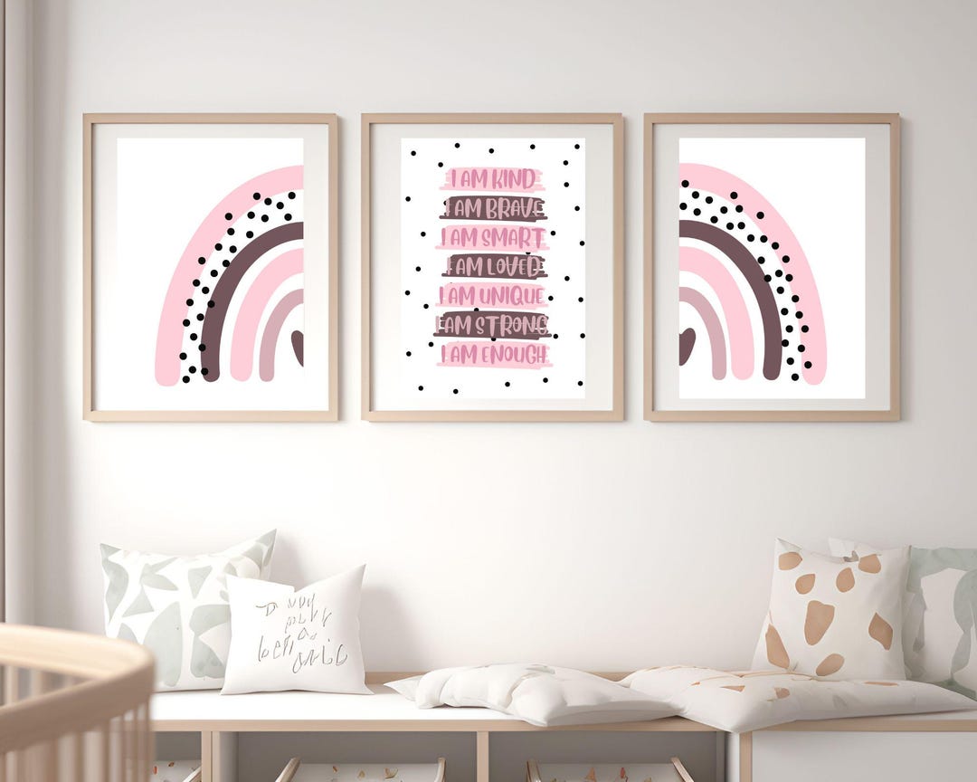 Rainbow Affirmations Poster Digital Download. Girls Playroom, Nursery ...