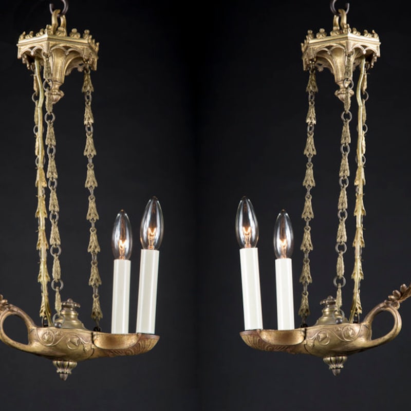 Antique Hanging Lamps - Etsy