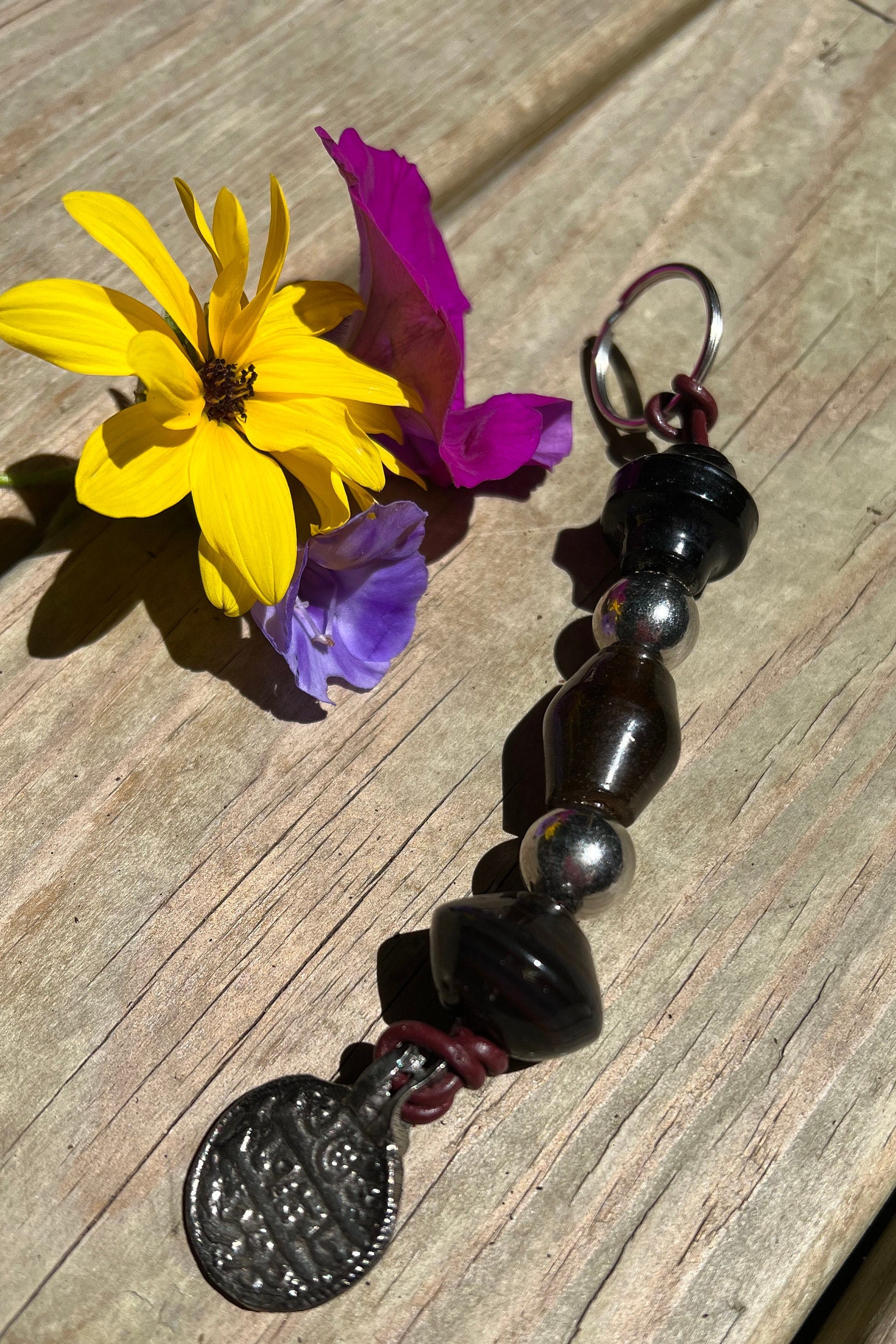 Chunky Bead Key Chain - Etsy