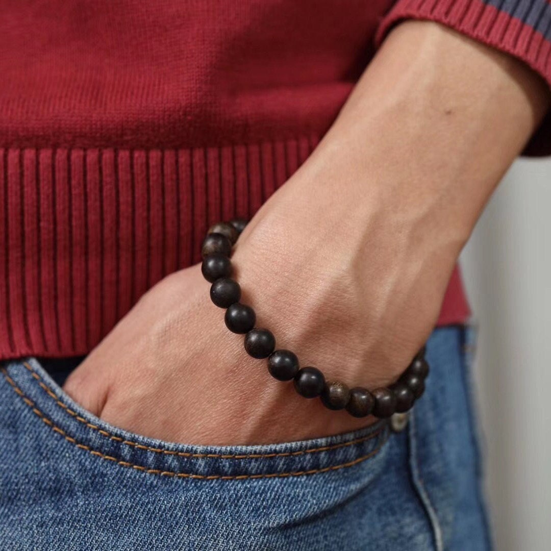 8 Mm Incense Wood Brunei Single Loop String 23pcs Old Material in Heavy ...