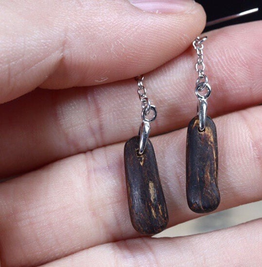 Chinesische Adlerholz Weihrauch Holz Ohrringe Charms Schwarz Holz ...