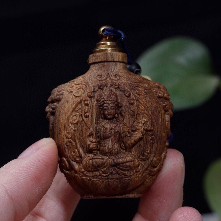 Natural Kalimantan Incense Snuff Bottle Antique Incense Wood Snuff ...