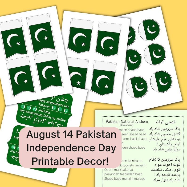 Printables!~ Pakistan Independence Day Decor! Printable Decorations for ...