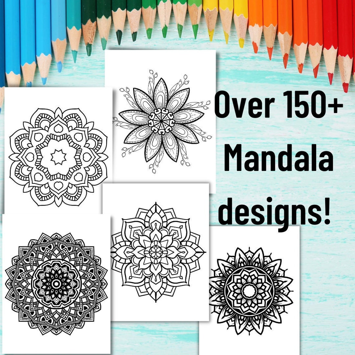 Over 150 Mandala Designs Printable Mandala Designs Adults & Kids ...