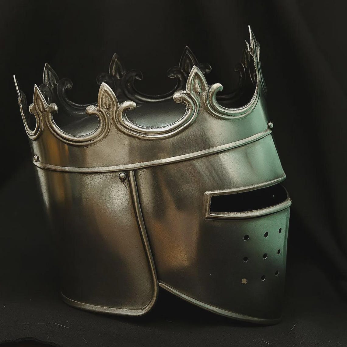 Handcrafted Steel Queen Crown Helmet: Wearable Women's Armor for Larp ...