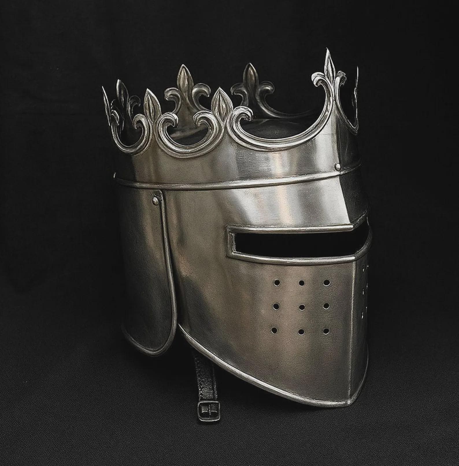 Handcrafted Steel Queen Crown Helmet: Wearable Women's Armor for Larp ...