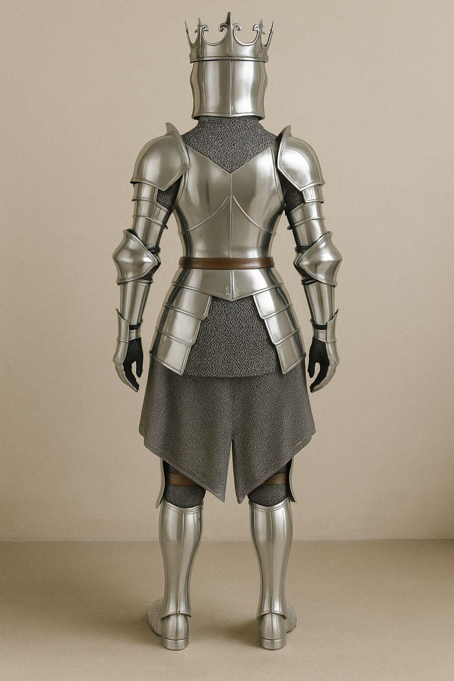 Knight Queen Armor Suit: Handmade 22 Gauge Steel Crown Helmet - LARP ...