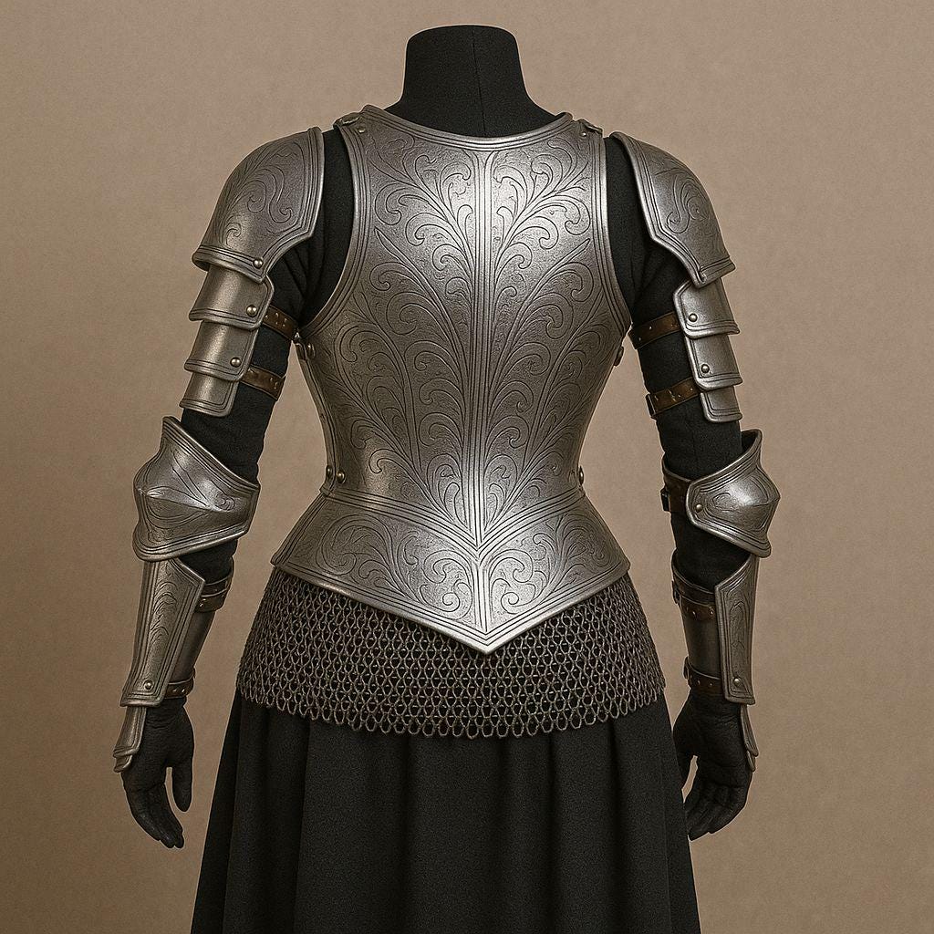 Hand-etched Steel Queen Armor: Medieval LARP Cosplay Costume - Etsy