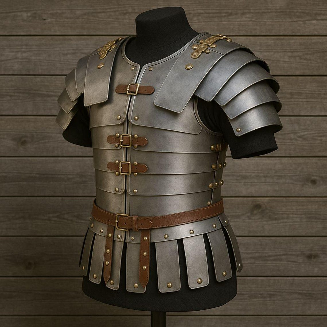 Roman Lorica Segmentata: Medieval Steel Armor, LARP Cosplay Costume - Etsy