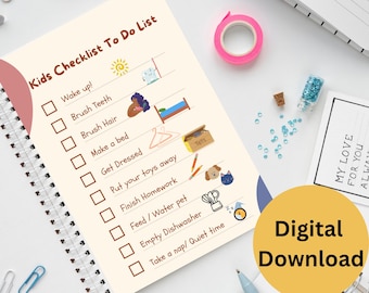 Daily to Do List for Kids, Chore Chart, Kids Organization, Summer ...