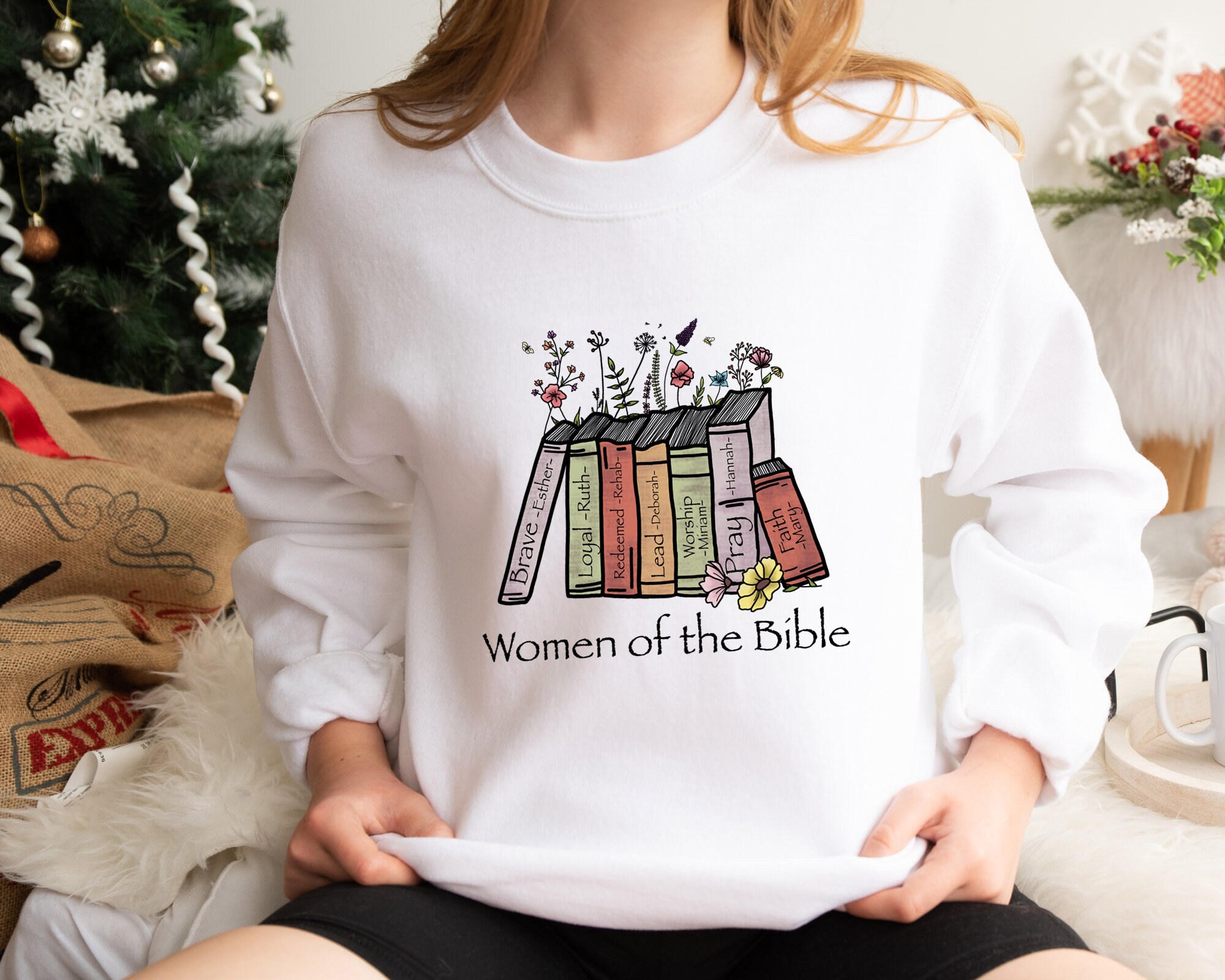 Women of the Bible Sweatshirt, Floral Bible Sweatshirt, Bible Verse Sweatshirt, Religious Women ...