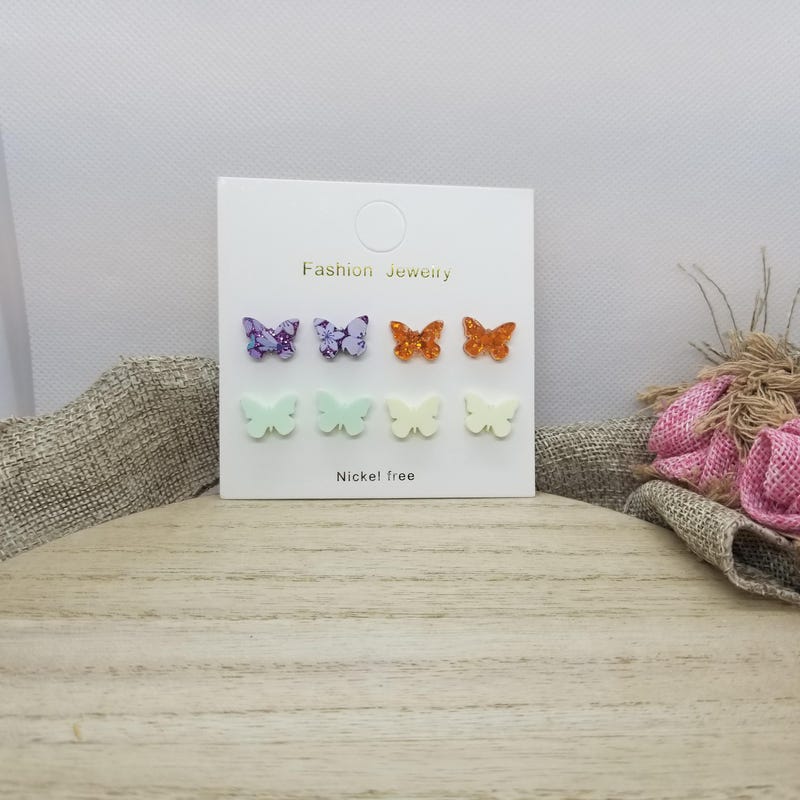 Acrylic Sparkly Earrings - Etsy