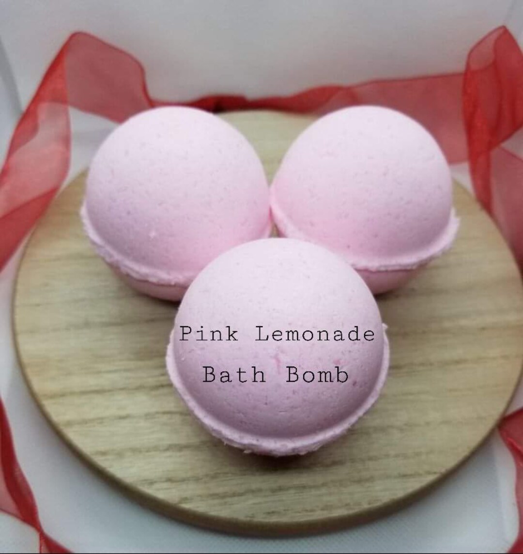 Pink Lemonade Bath Bomb: Lemon & Lavender Essential Oils, Fizzy ...