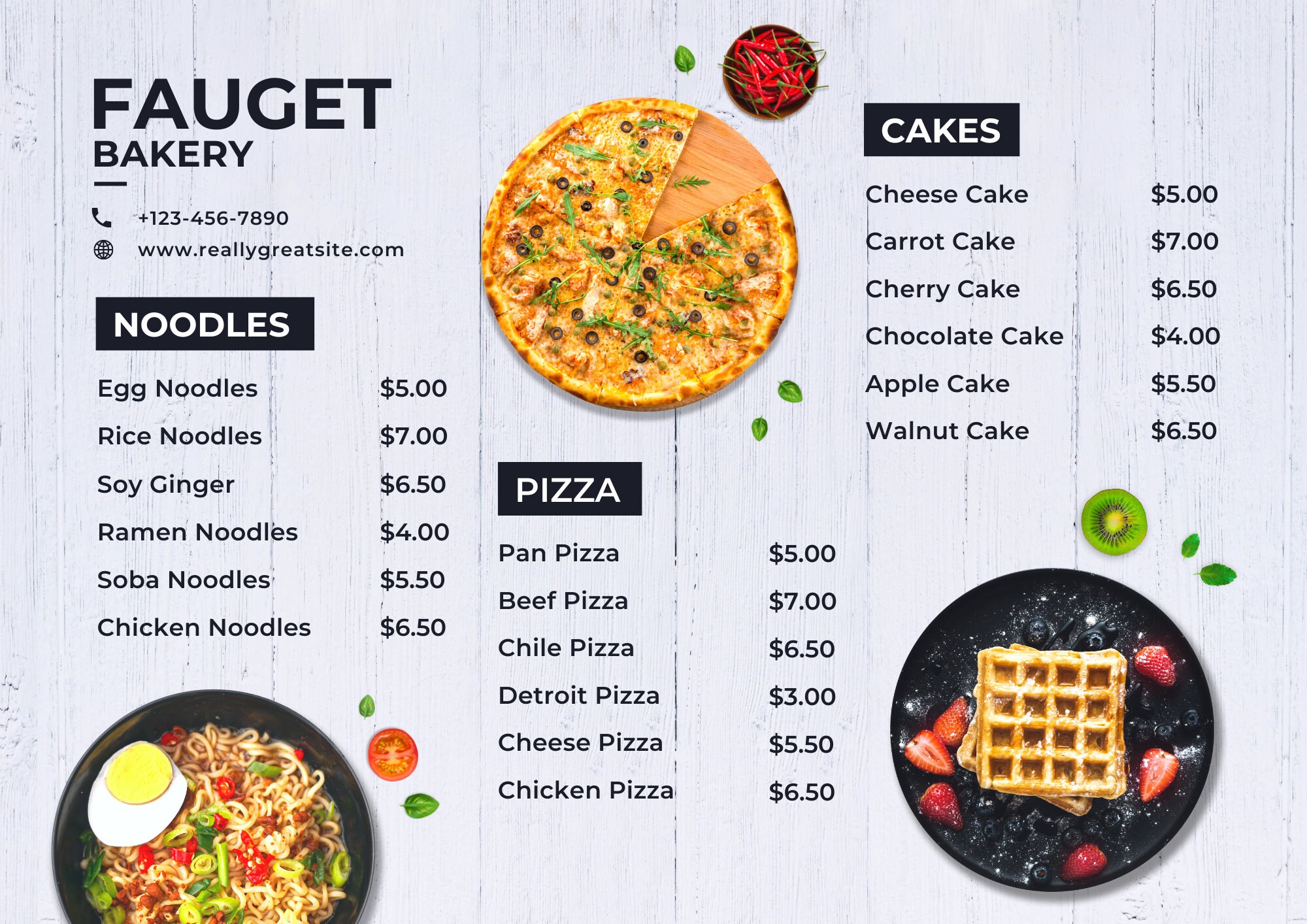 Editable Restaurant Menu Template - Etsy