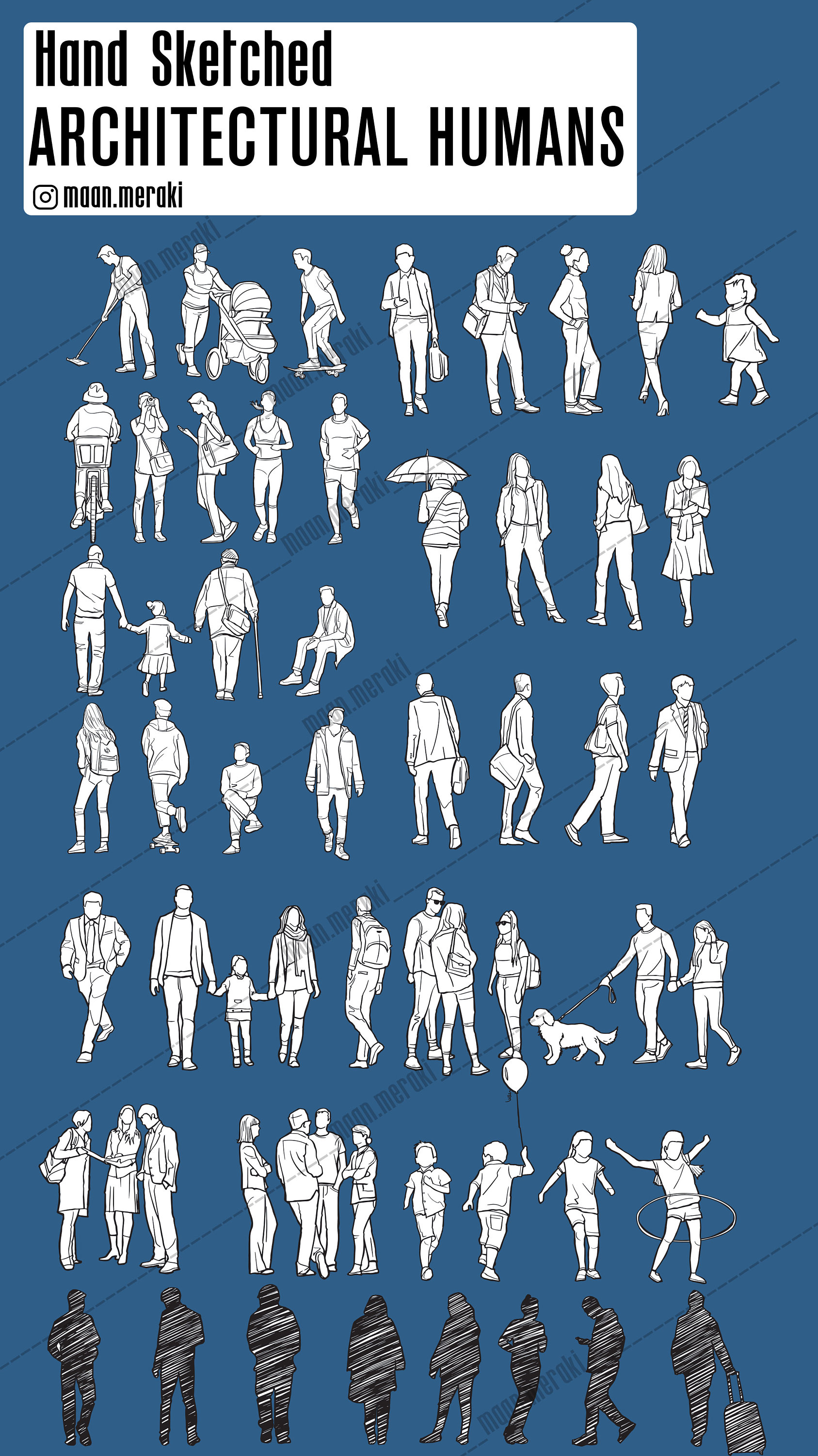 Human Figures For Architectural Drawings