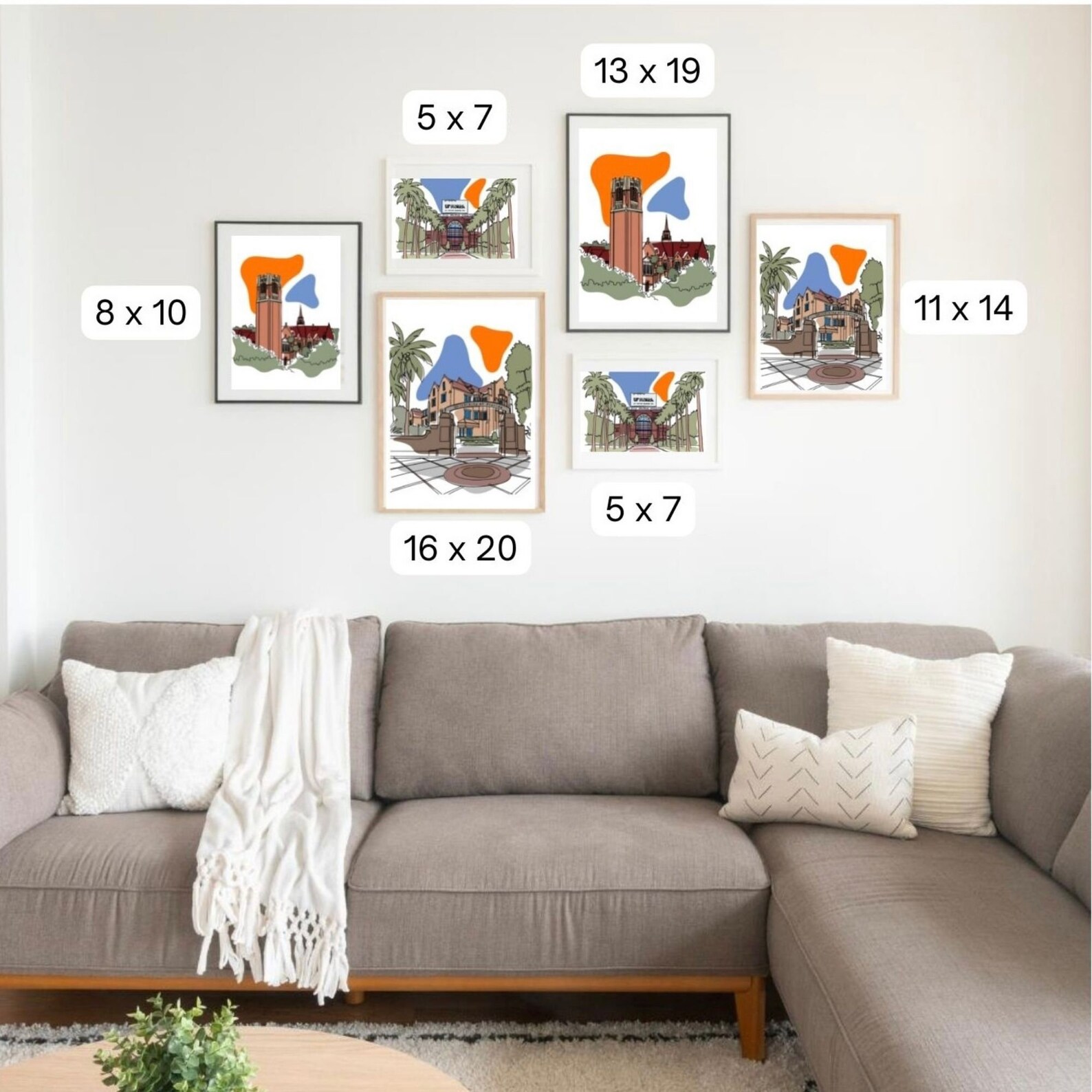 University of Florida Wall Art Prints, Set of 3, Century Tower Print ...