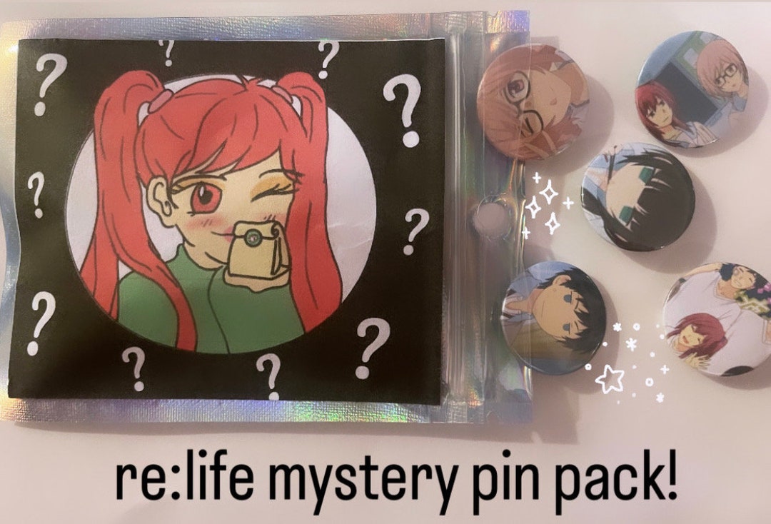 Re:life Anime Mystery Button Pack (5 Buttons Total!) - 1” - Etsy