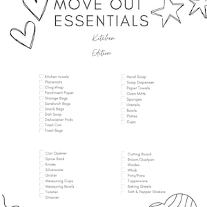 Move Out Essentials Kitchen Edition - Etsy