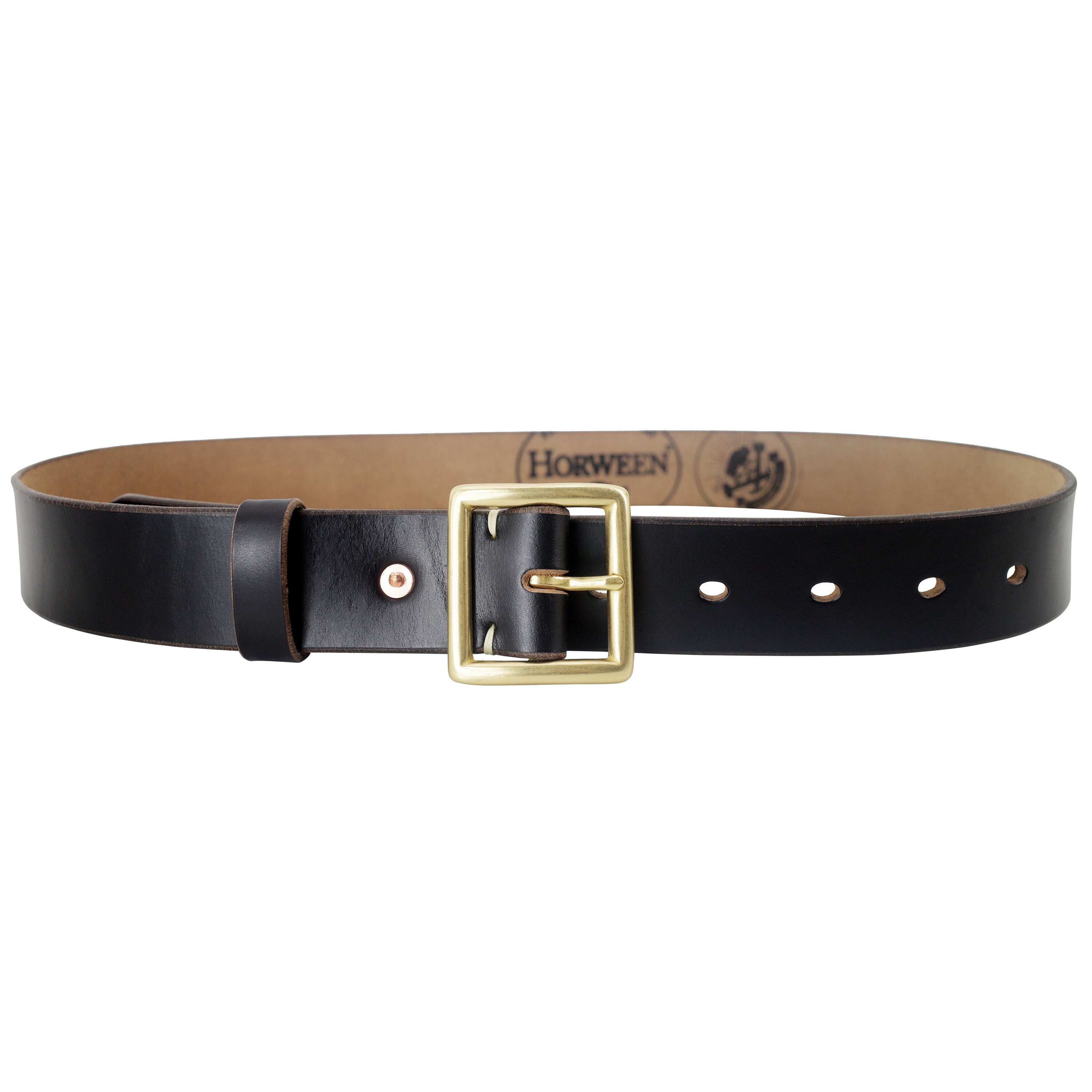 Horween Belt Pure Copper Shell Buckle American Retro Belt, Ranch Belt ...