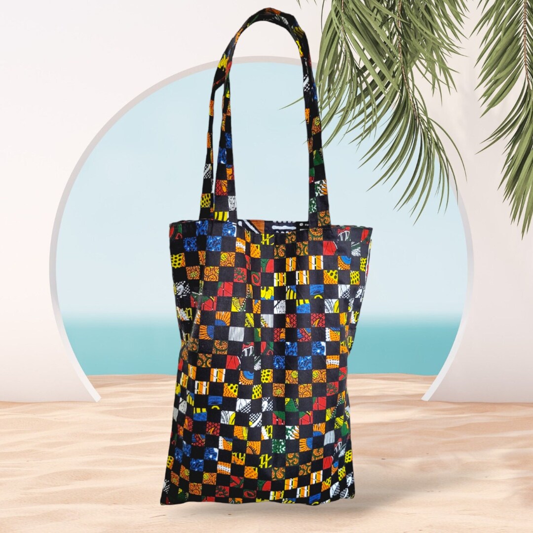BAYE FALL Bag in Reversible Wax Print With Traditional Senegalese ...