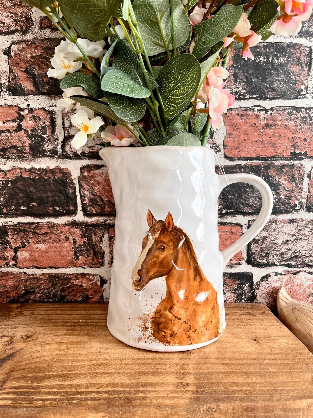 Large Ceramic Horse Jug - Etsy
