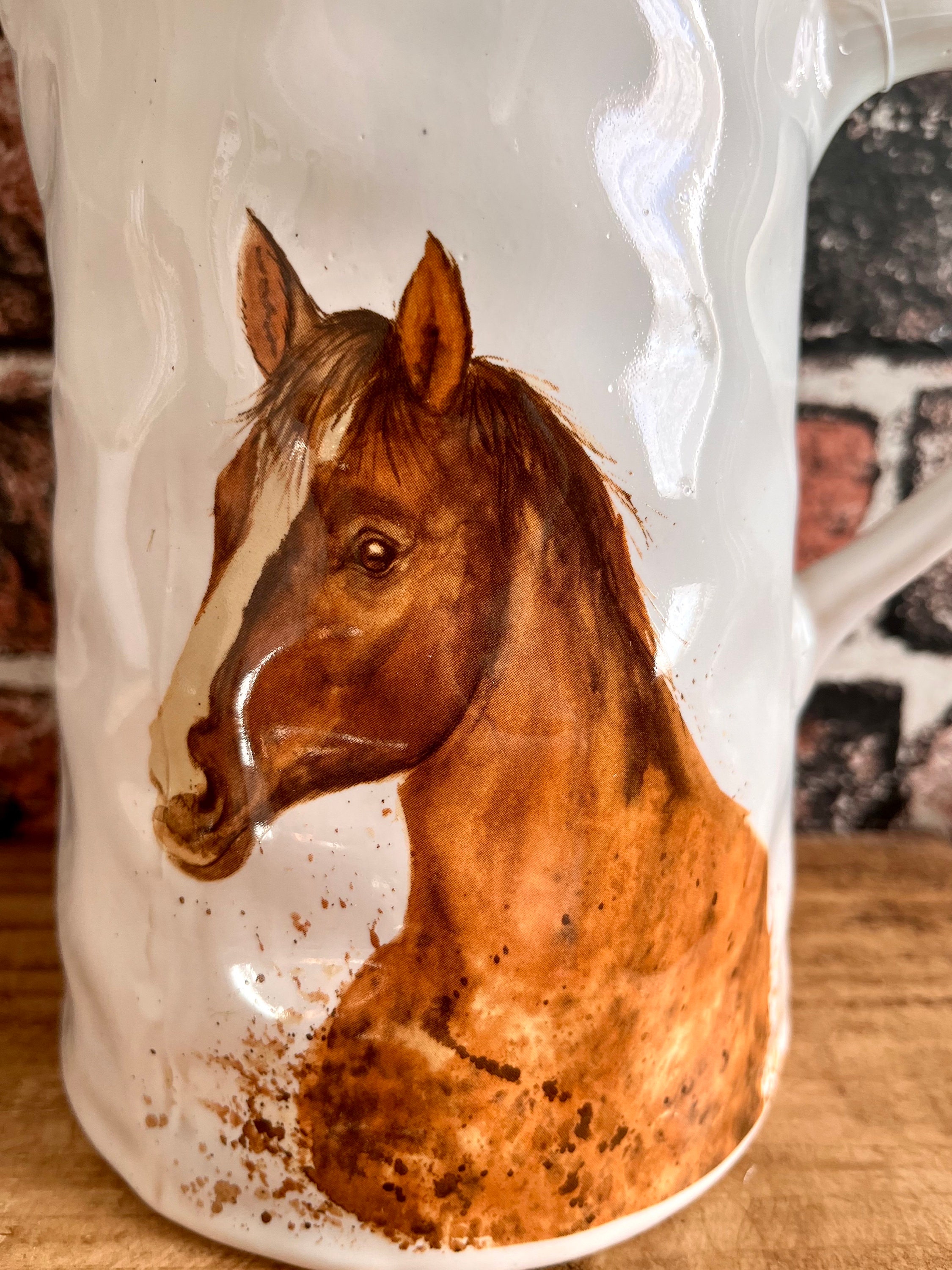 Large Ceramic Horse Jug - Etsy