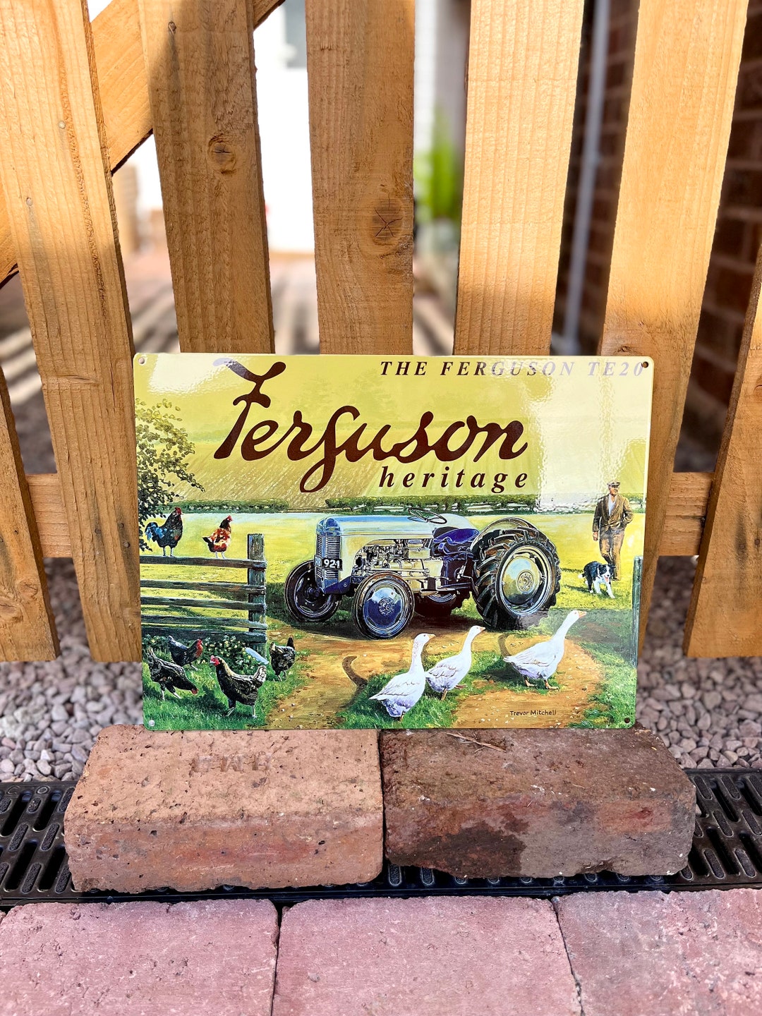 Vintage Ferguson Tractor Metal Sign - Rustic Farmhouse Wall Art ...