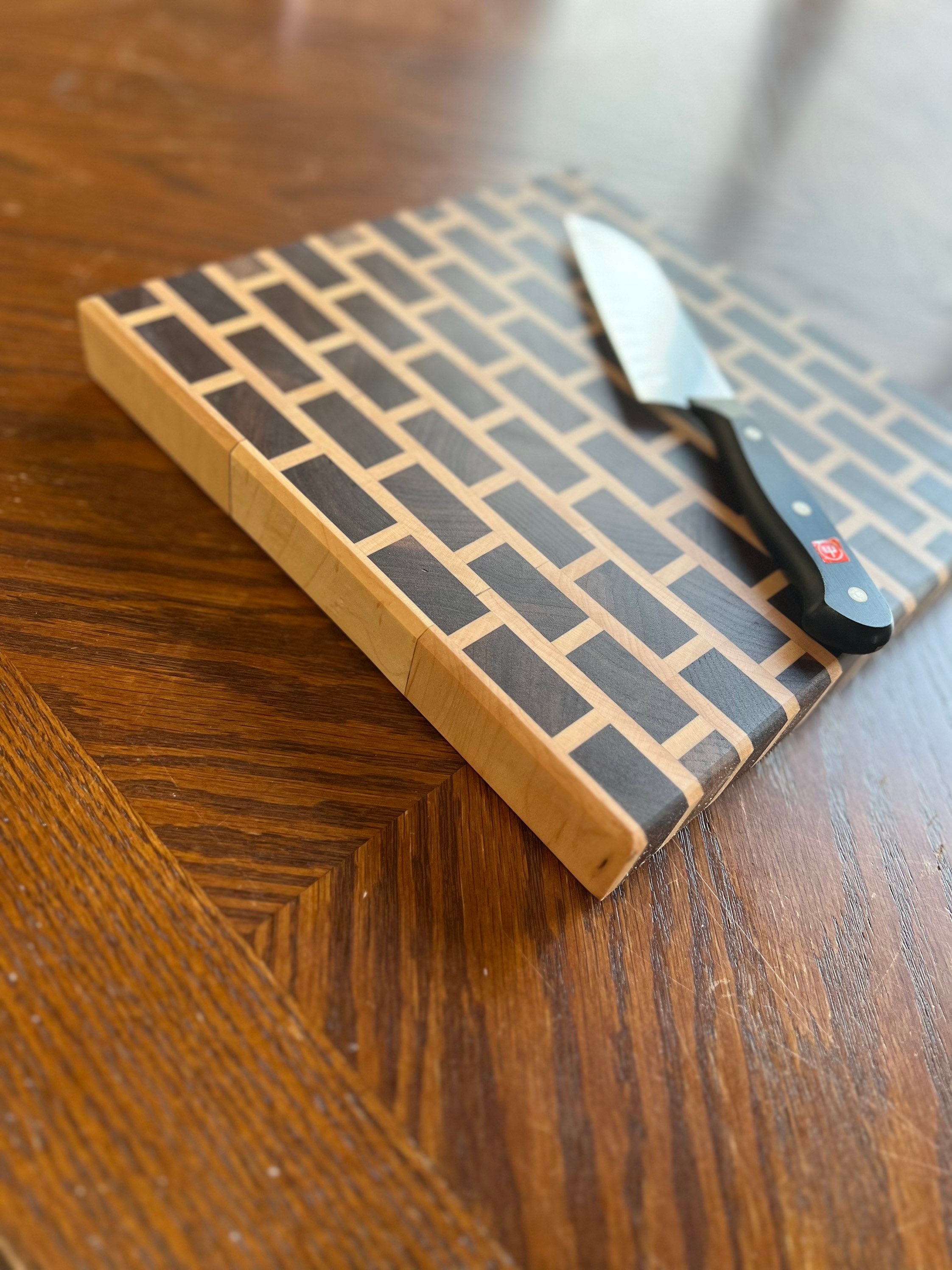 Brick Pattern End Grain Cutting Board. - Etsy