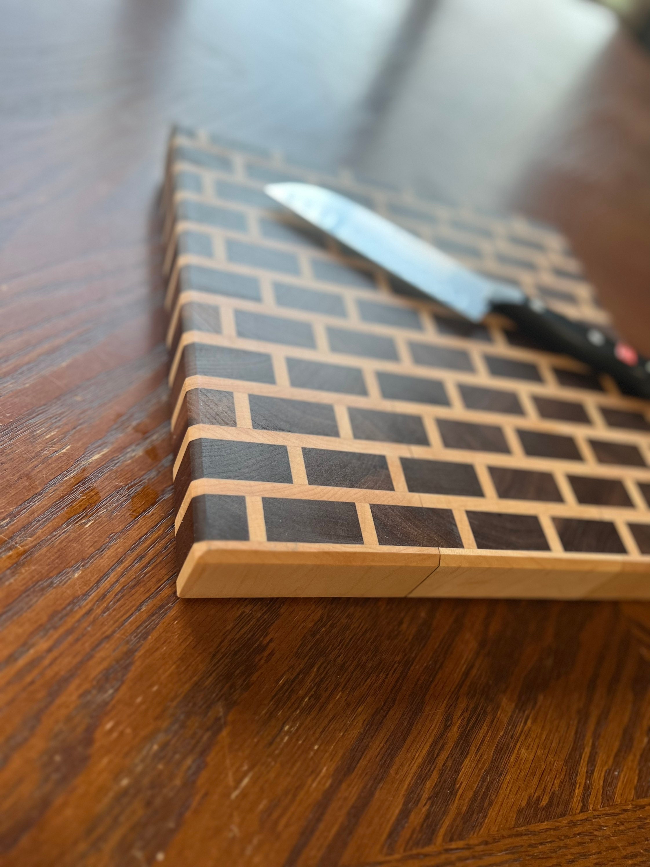Brick Pattern End Grain Cutting Board. - Etsy