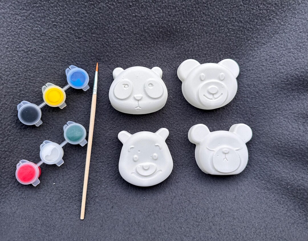 DIY Plaster Painting Kit – Panda & 3 Bear Cubs Craft Box for Kids With ...