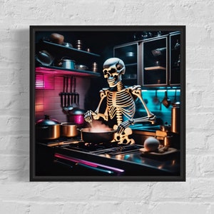 Skeleton Chef - Chic AI Art Print – Cool Digital Artwork of Skeleton ...