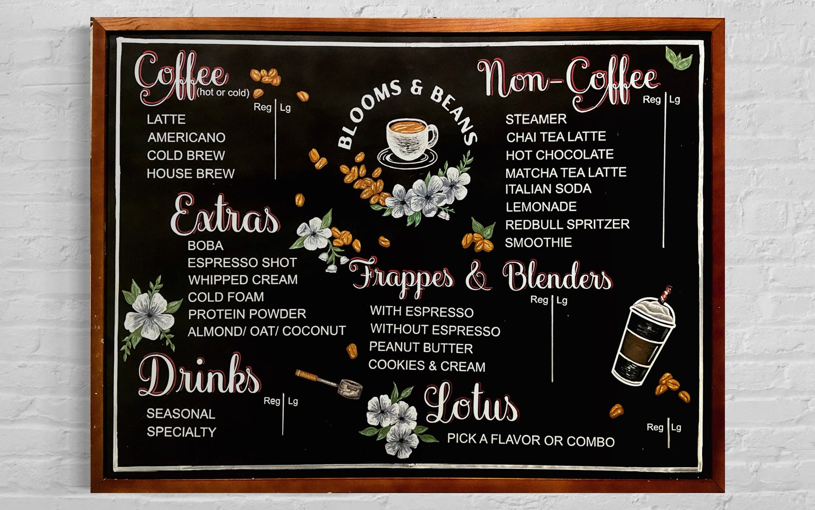 Large Food Truck and Event Chalkboard Menu Board Hand Lettering ...