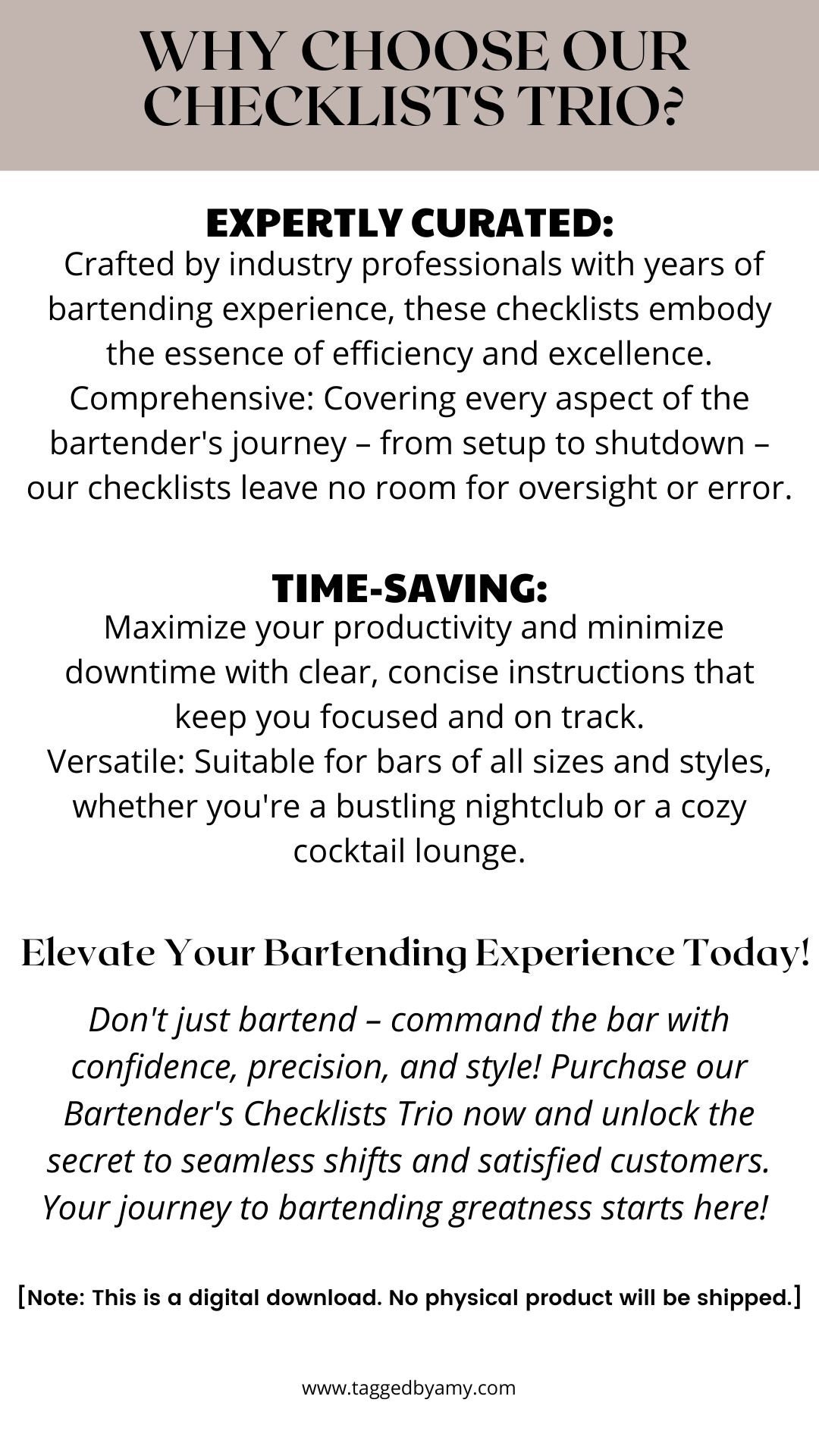 Bar Opening Checklist, Side Work, and Closing Procedures Efficiency ...