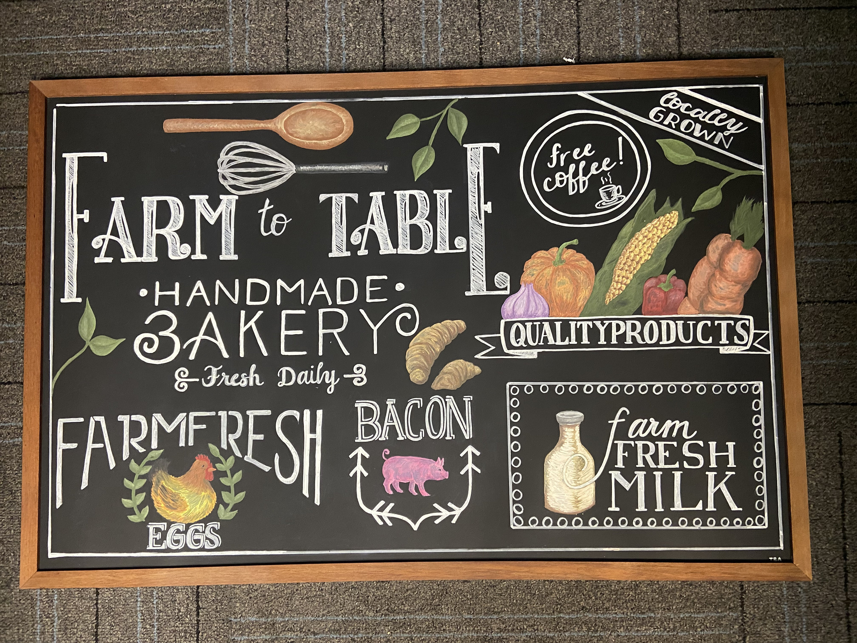 Large Food Truck and Event Chalkboard Menu Board Hand Lettering ...