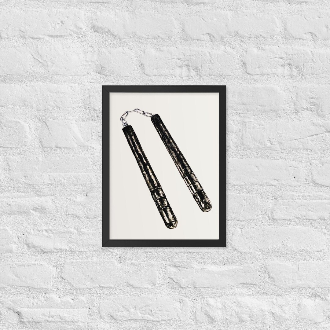 Nunchaku Wall Art I Home Decor I Framed Acrylic Painting Print - Etsy