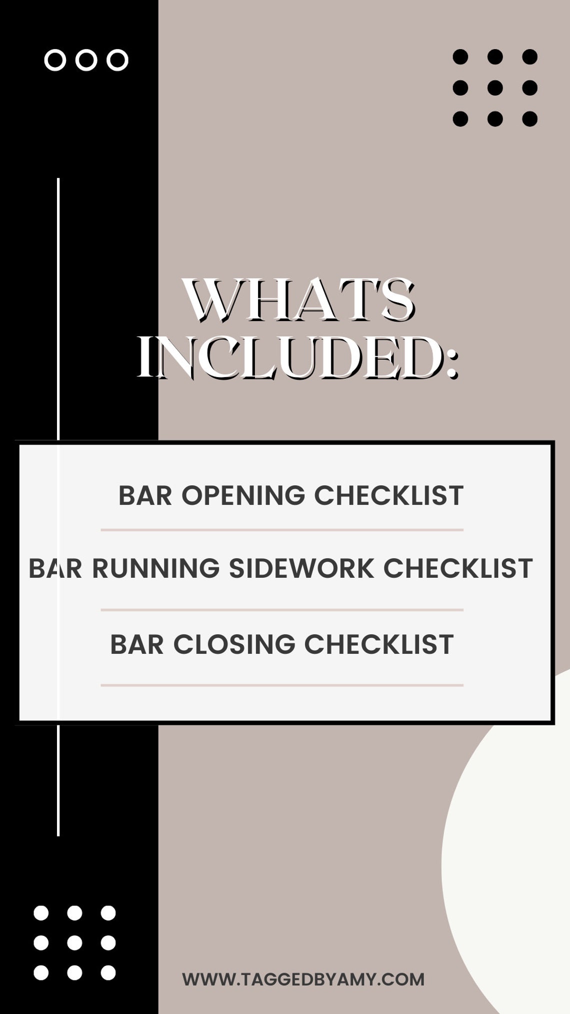 Bar Opening Checklist, Side Work, and Closing Procedures Efficiency ...